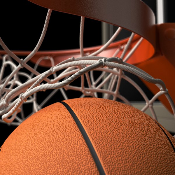 3d model basketball swooshing net