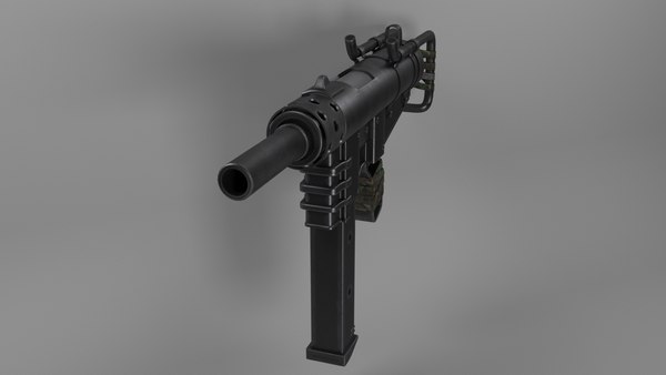3D Submachine gun model - TurboSquid 1740501
