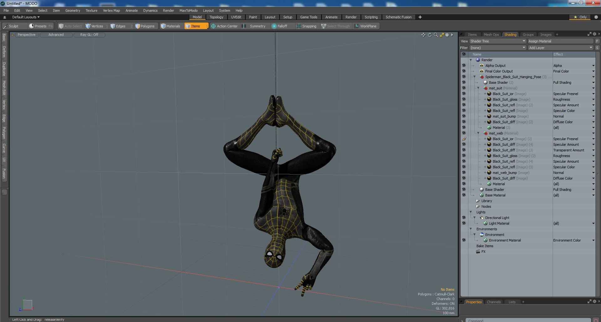 Spiderman Black Suit Hanging Pose 3d Model Turbosquid 2091914