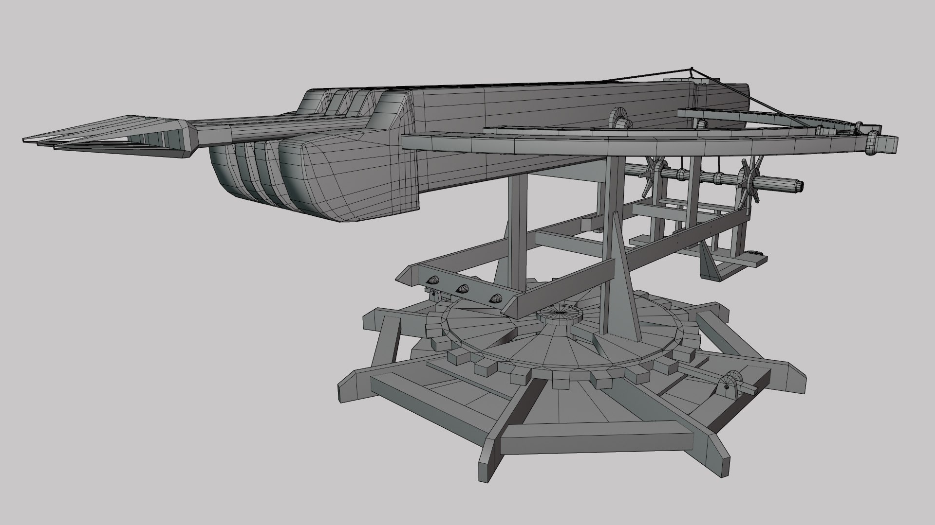 3D Ballista Weapon Rocket Arrow Launcher model - TurboSquid 1805763