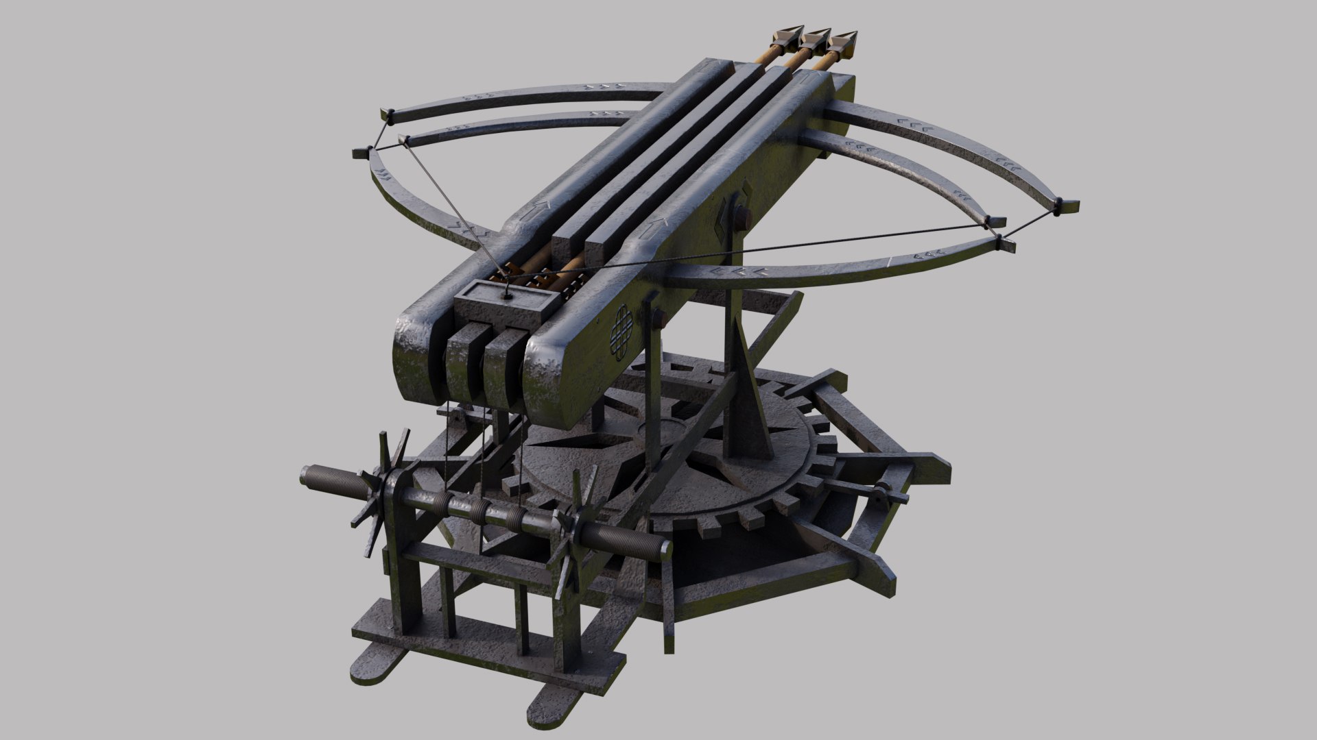 3D Ballista Weapon Rocket Arrow Launcher Model - TurboSquid 1805763