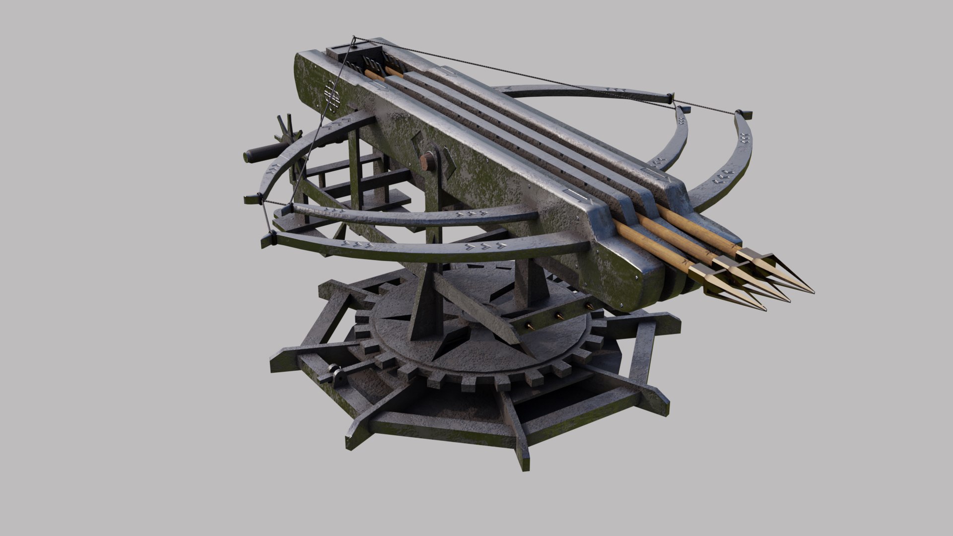 3D Ballista Weapon Rocket Arrow Launcher Model - TurboSquid 1805763