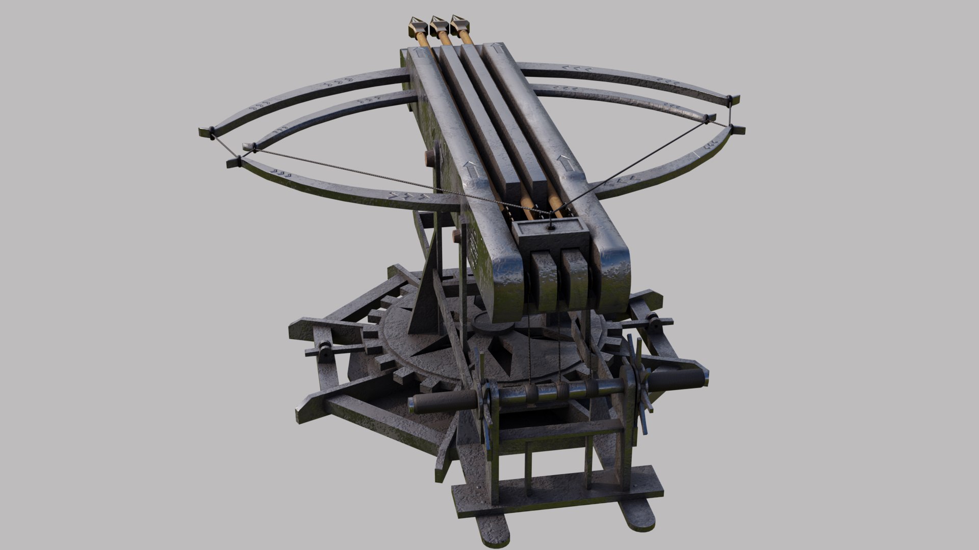 3D Ballista Weapon Rocket Arrow Launcher Model - TurboSquid 1805763