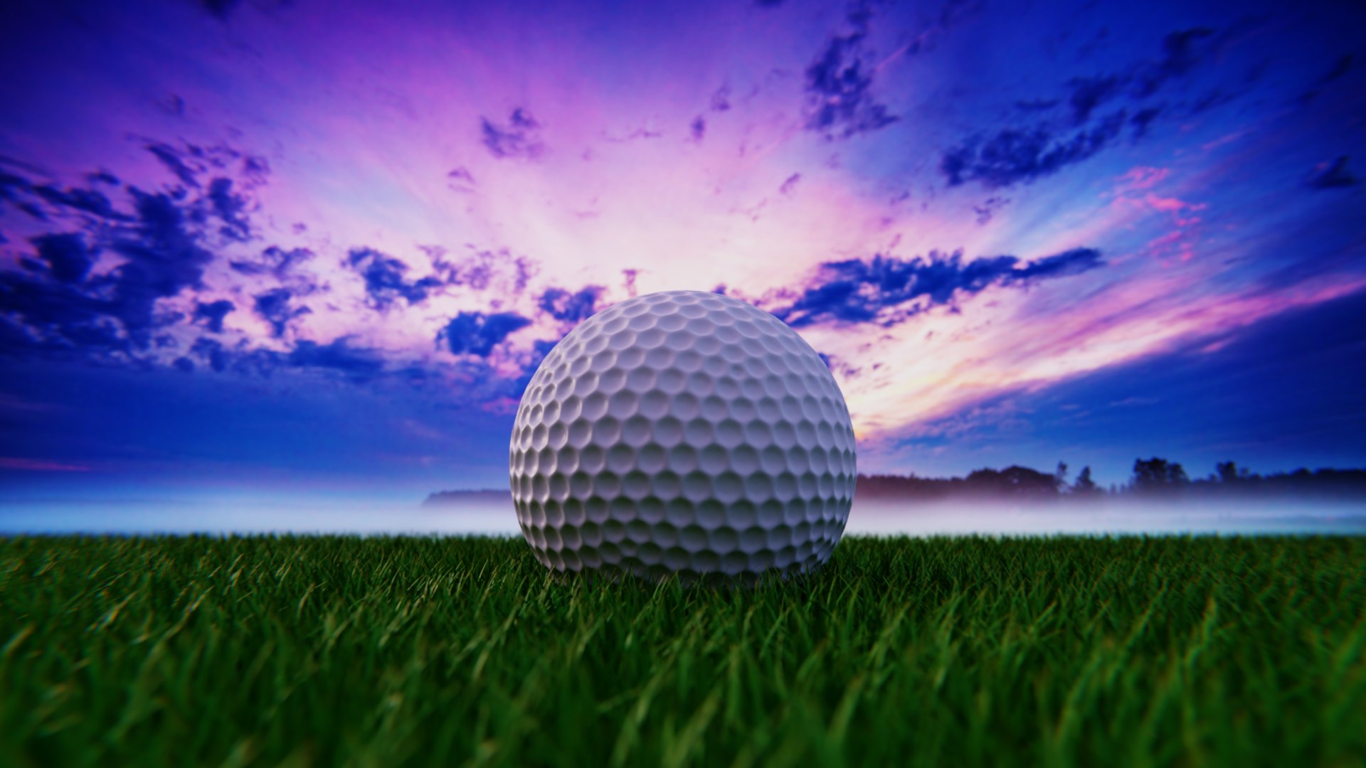 Golf Ball Scene 3D - TurboSquid 2104502