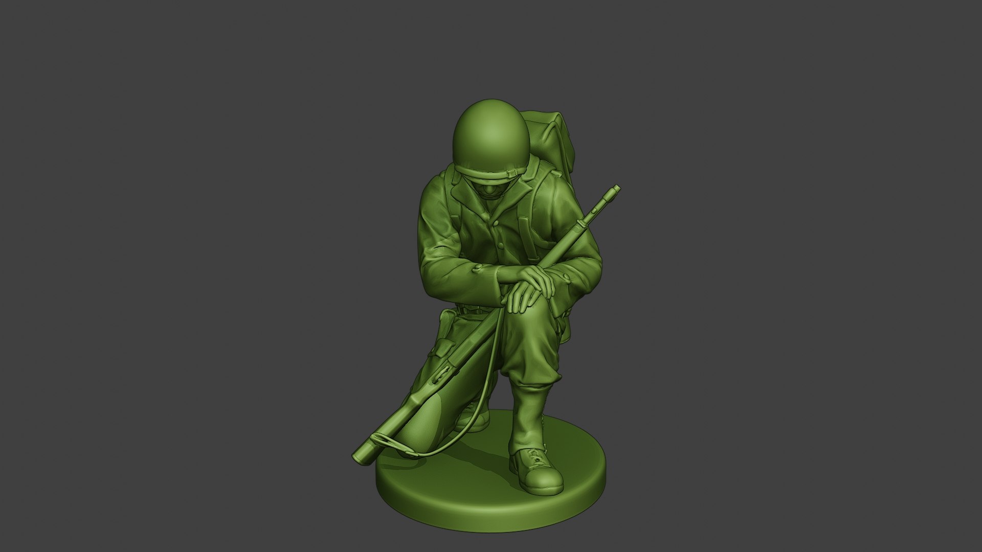 Soldier Ww2 Praying Crouched 3D - TurboSquid 1655991