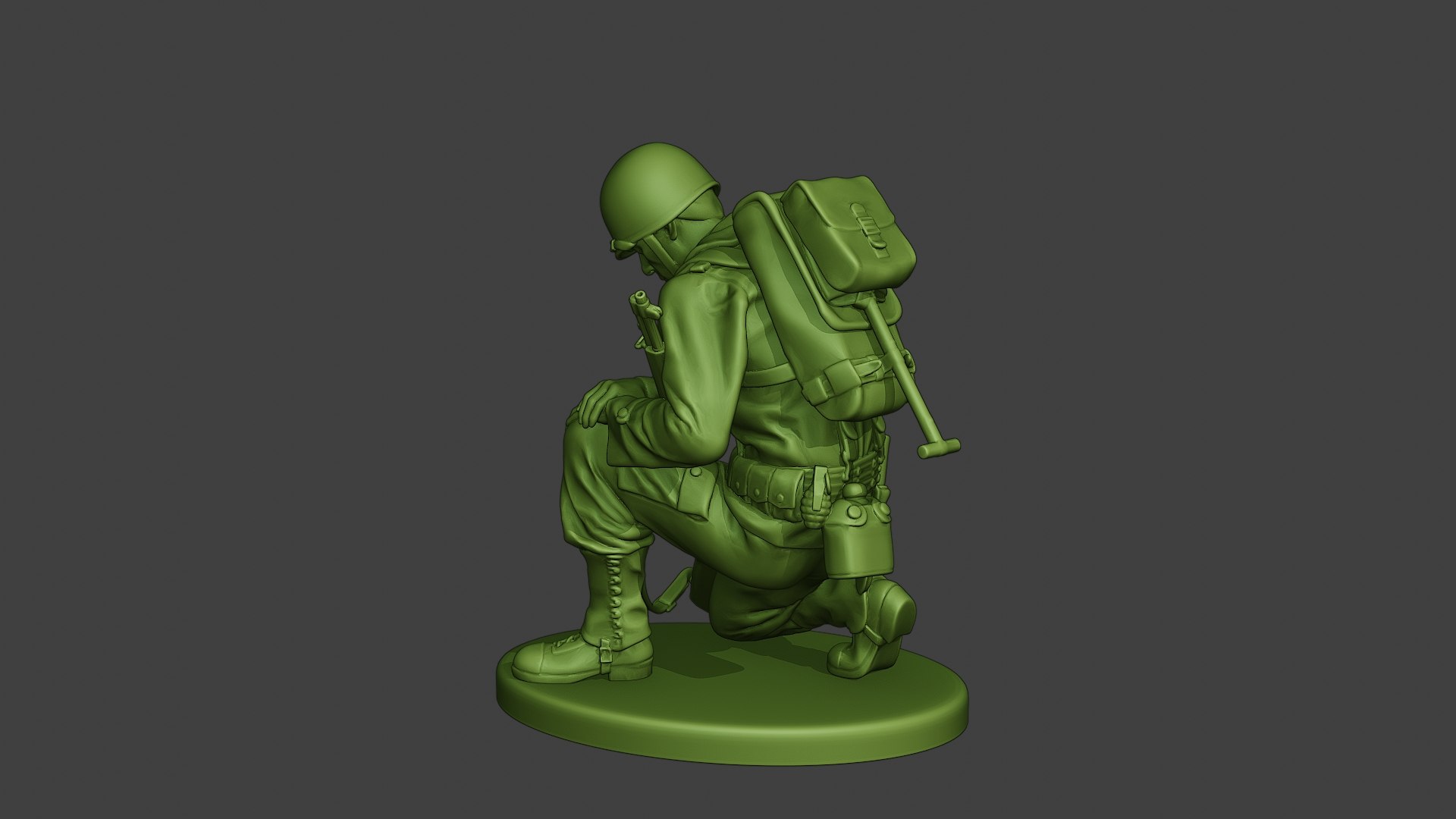 Soldier Ww2 Praying Crouched 3D - TurboSquid 1655991