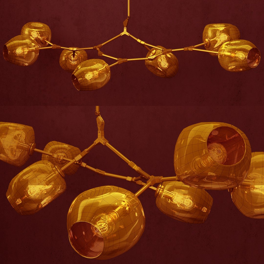 Branching Bubble Model - TurboSquid 1502315