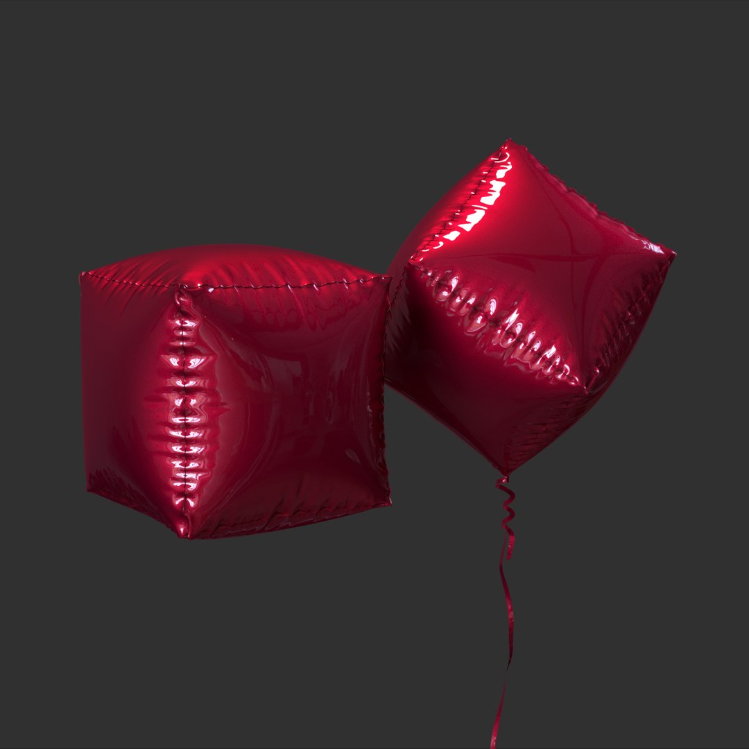 3d cube balloon model