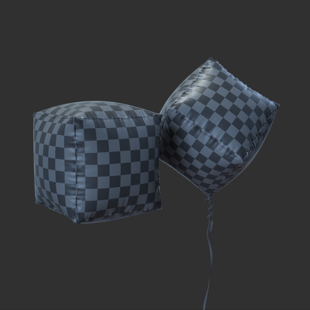 3d cube balloon model