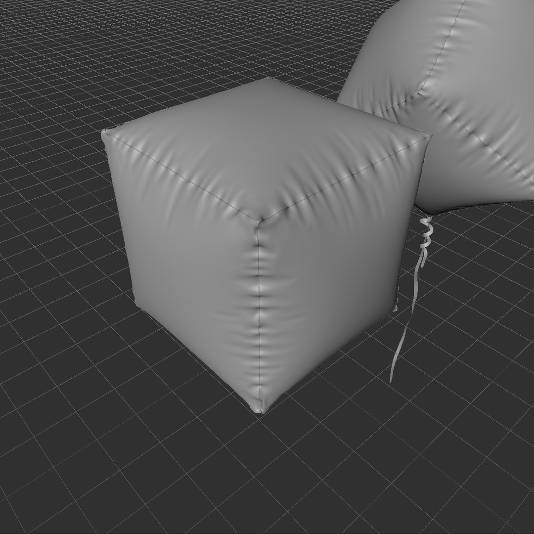 3d cube balloon model