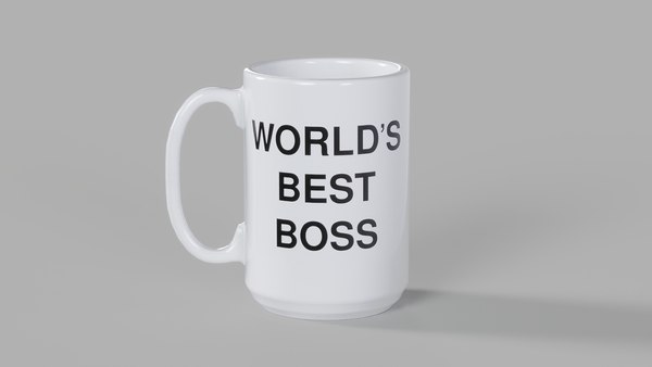 modelo 3d Taza del mejor jefe del mundo: taza de Michael Scott de The ...