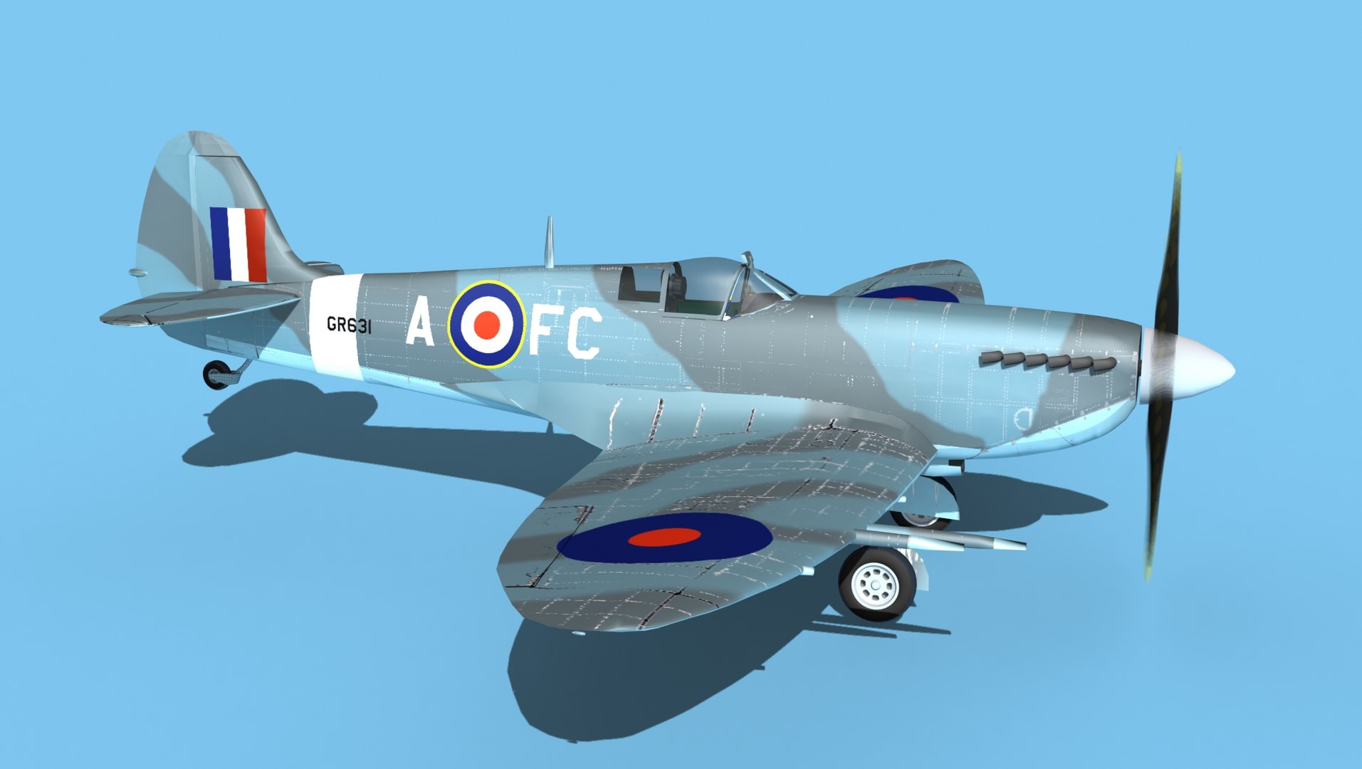 3D Supermarine Spitfire MkXII V03 - TurboSquid 1925198