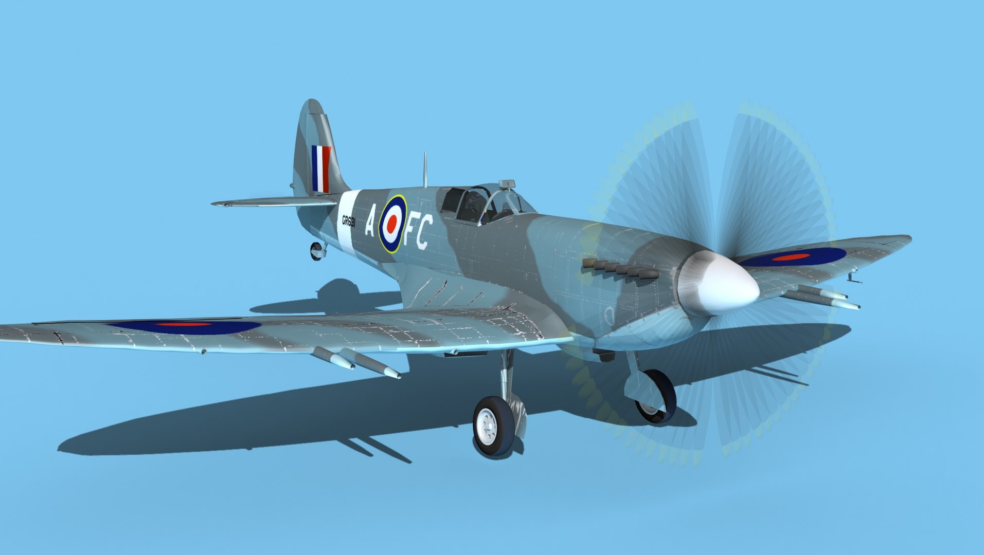 3D Supermarine Spitfire MkXII V03 - TurboSquid 1925198