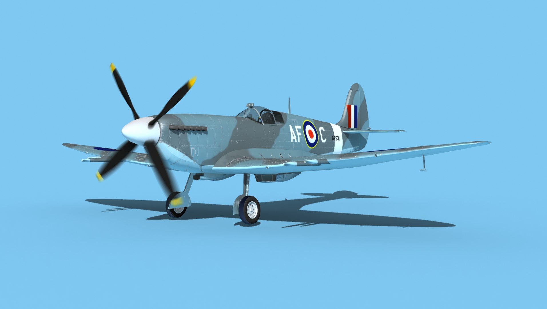 3D Supermarine Spitfire MkXII V03 - TurboSquid 1925198