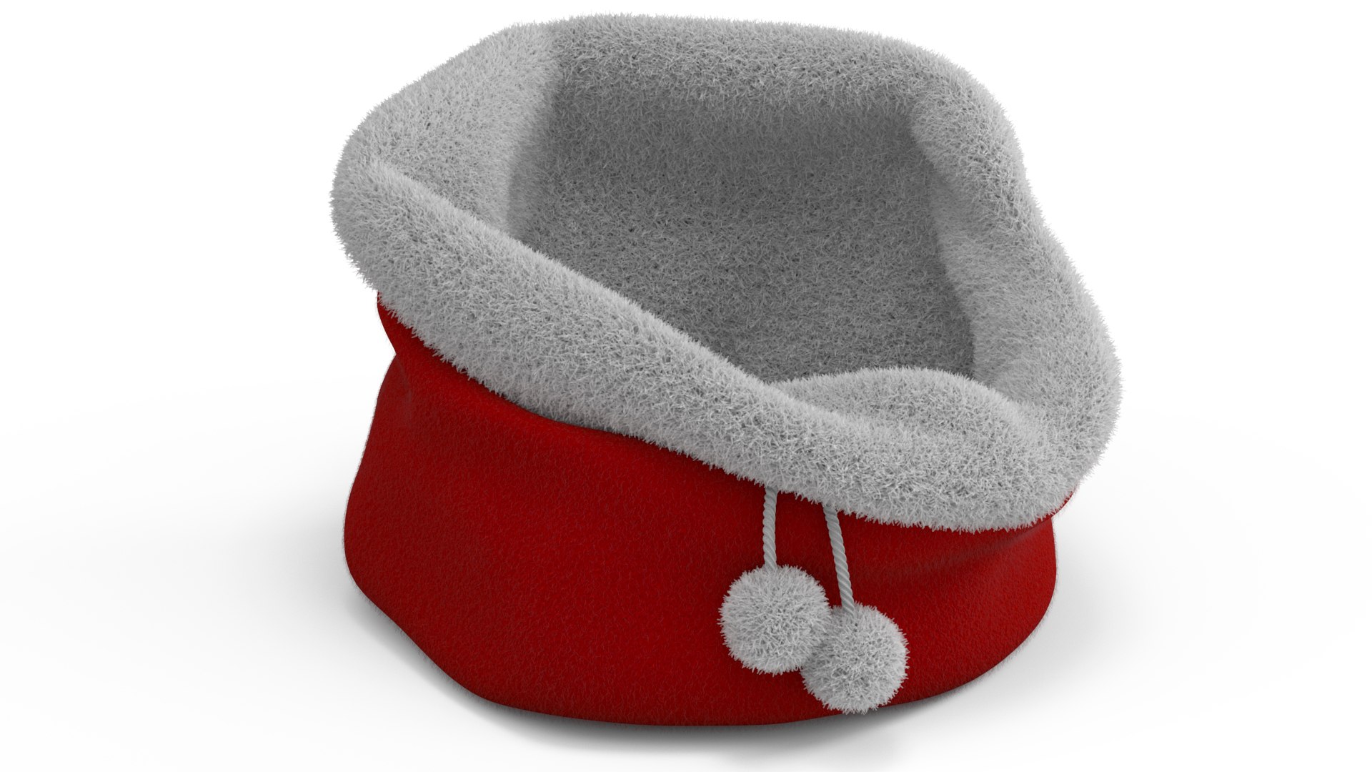 3D Santa Empty Bag Fur - TurboSquid 2195605