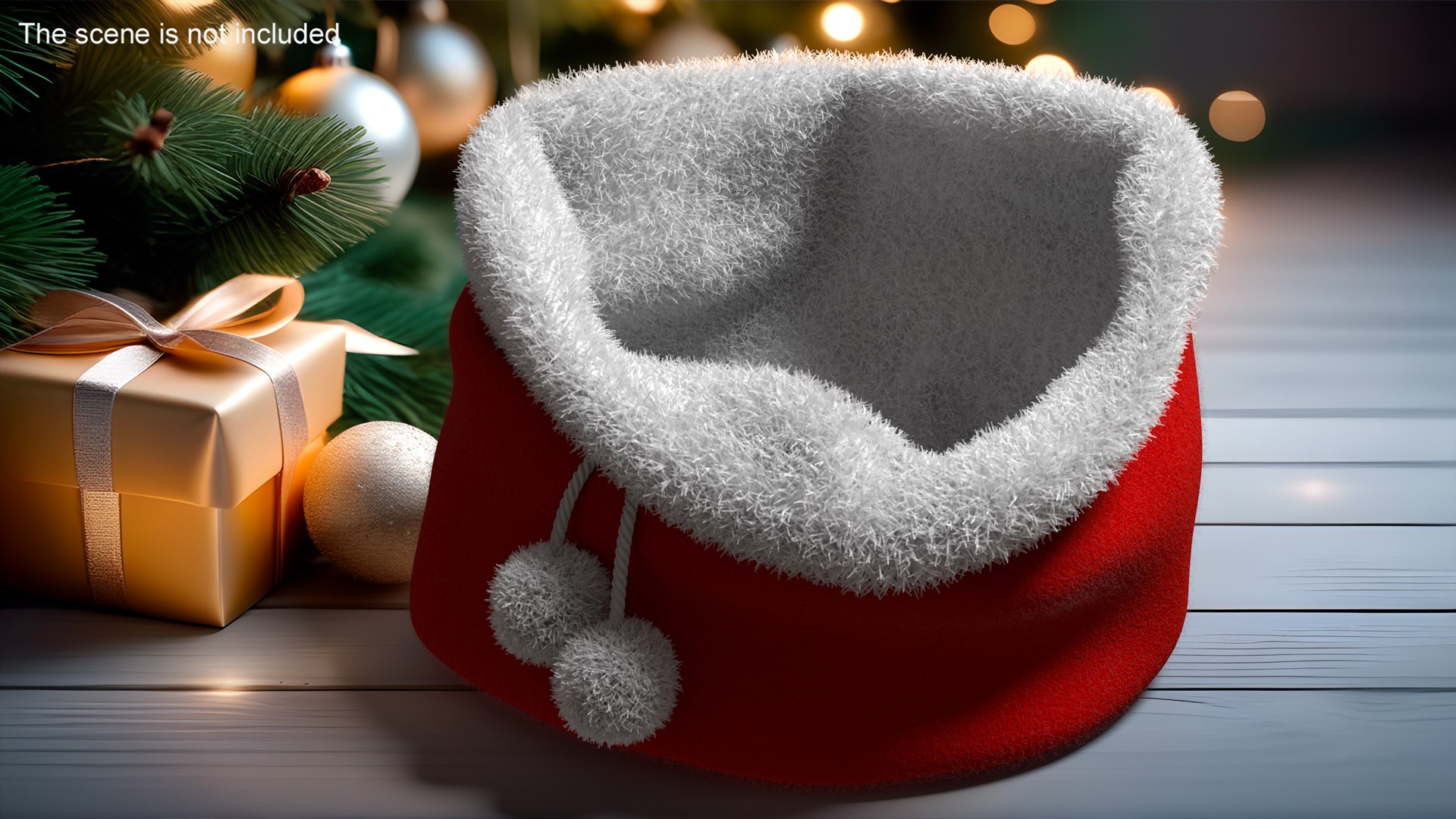 3D Santa Empty Bag Fur - TurboSquid 2195605