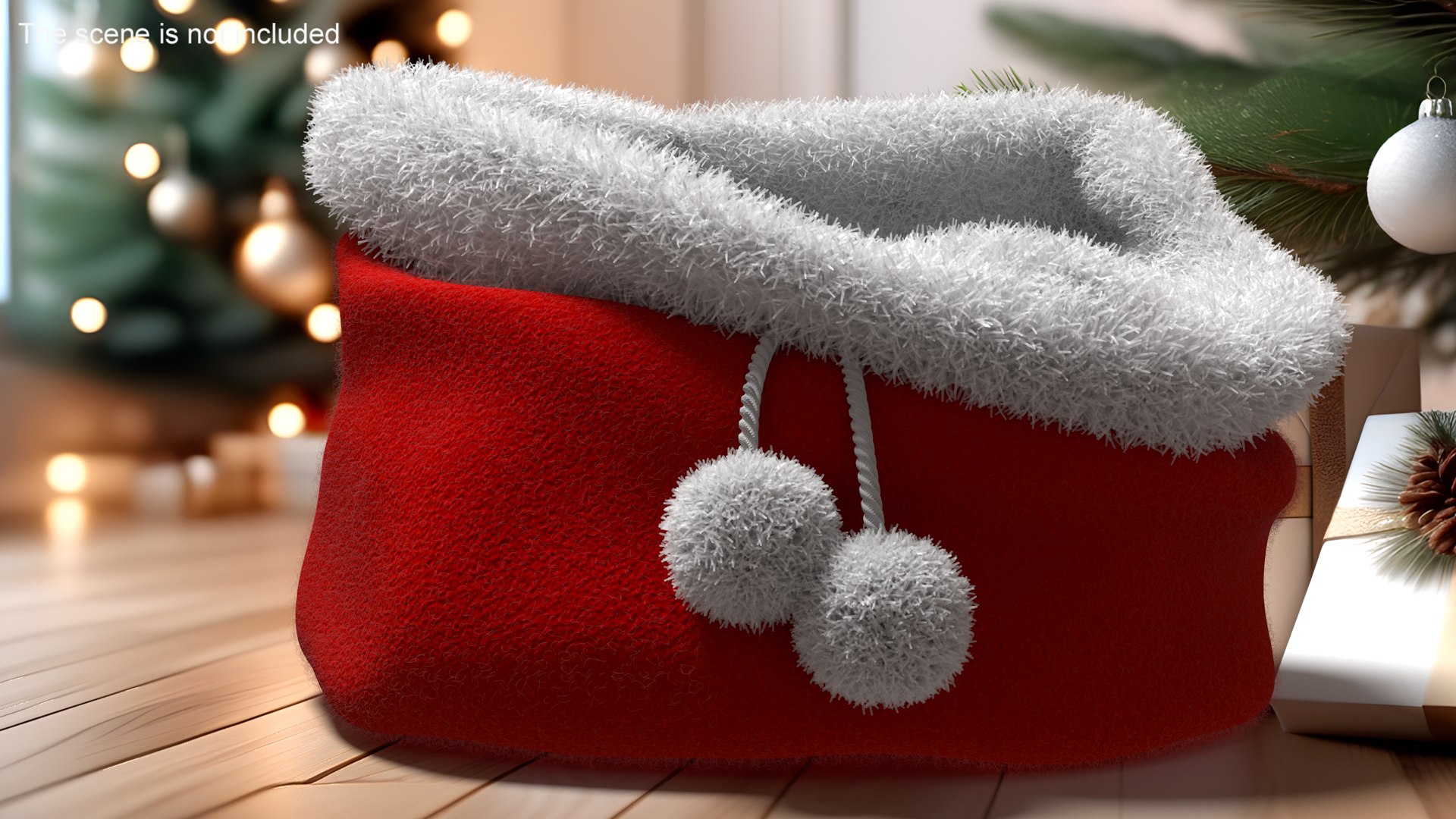 3D Santa Empty Bag Fur - TurboSquid 2195605