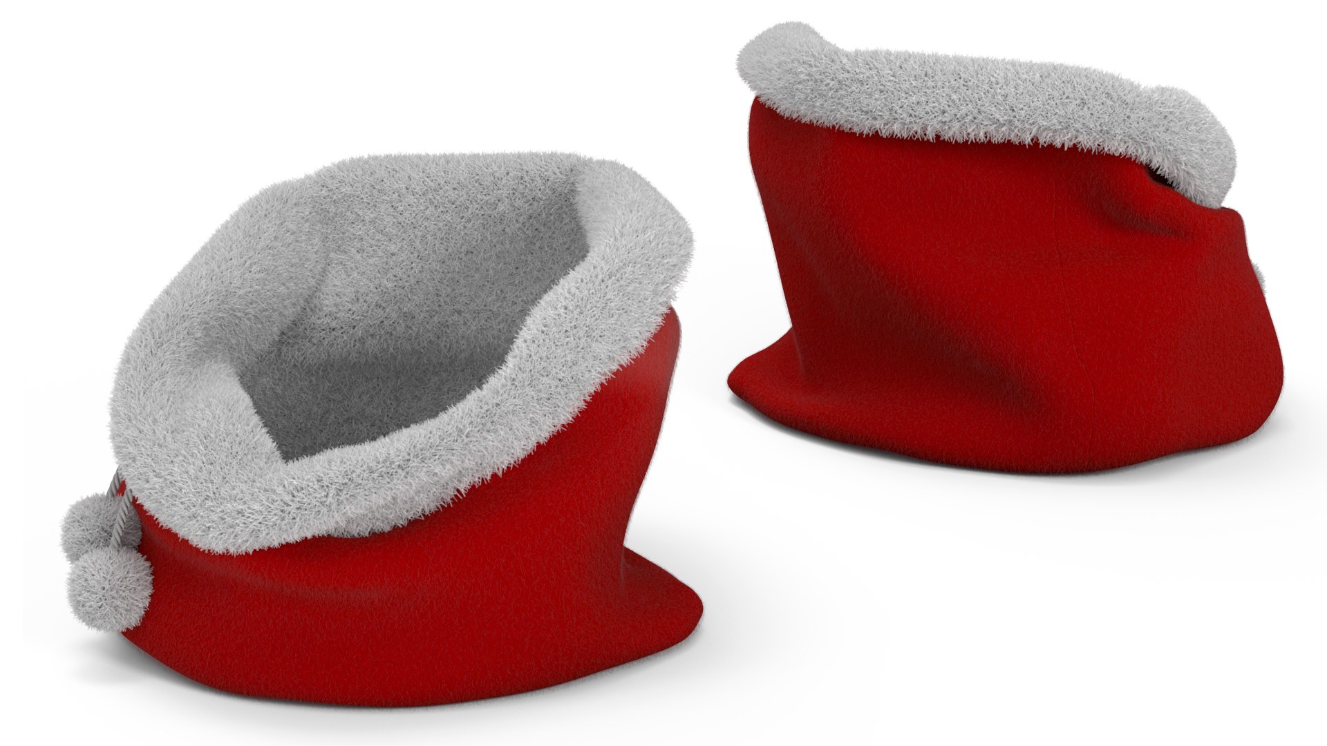 3D Santa Empty Bag Fur - TurboSquid 2195605