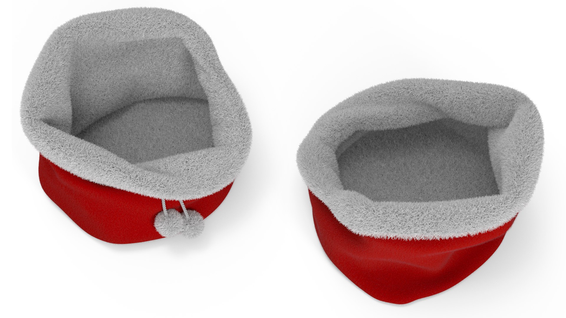 3D Santa Empty Bag Fur - TurboSquid 2195605