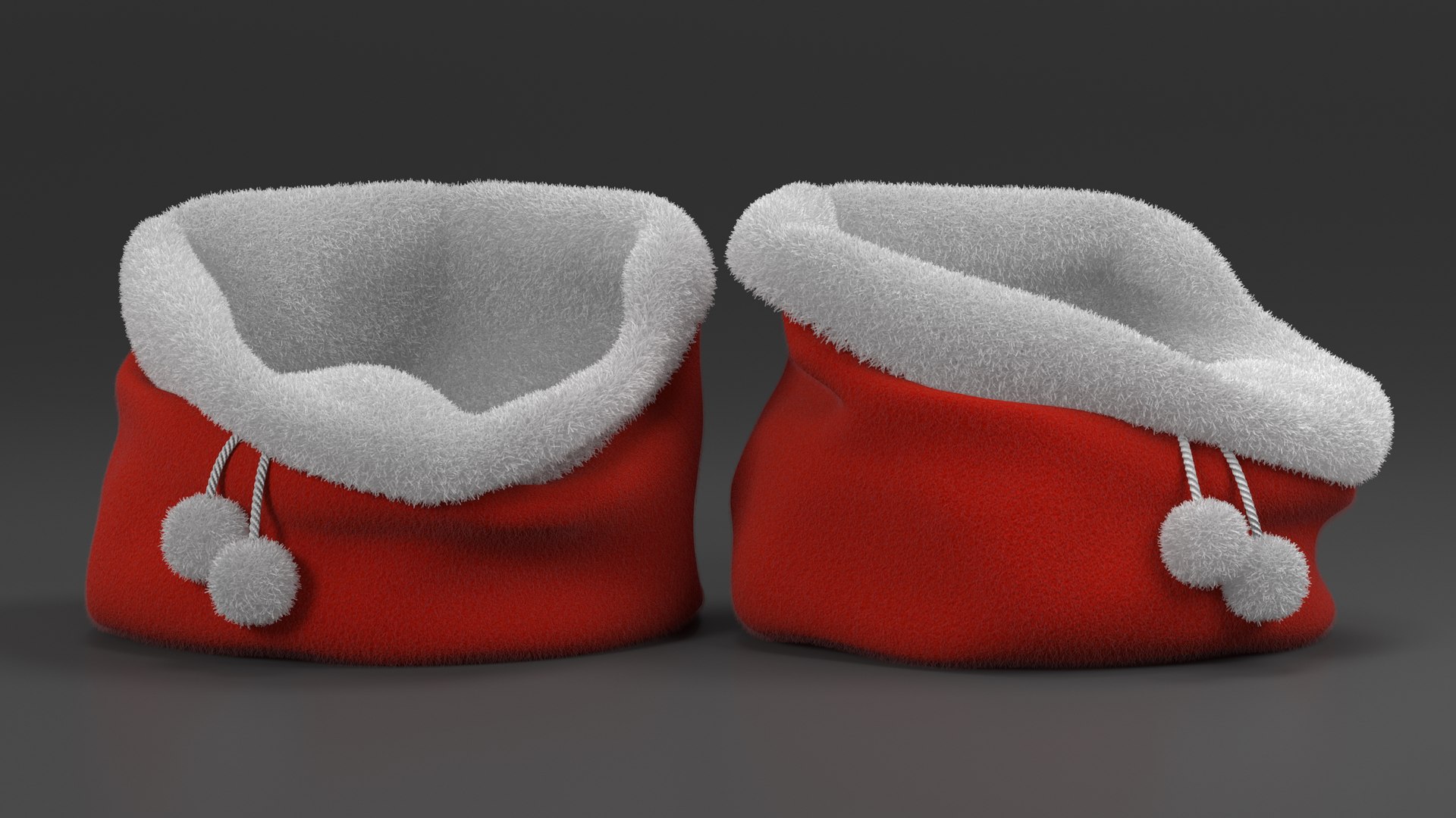 3D Santa Empty Bag Fur - TurboSquid 2195605