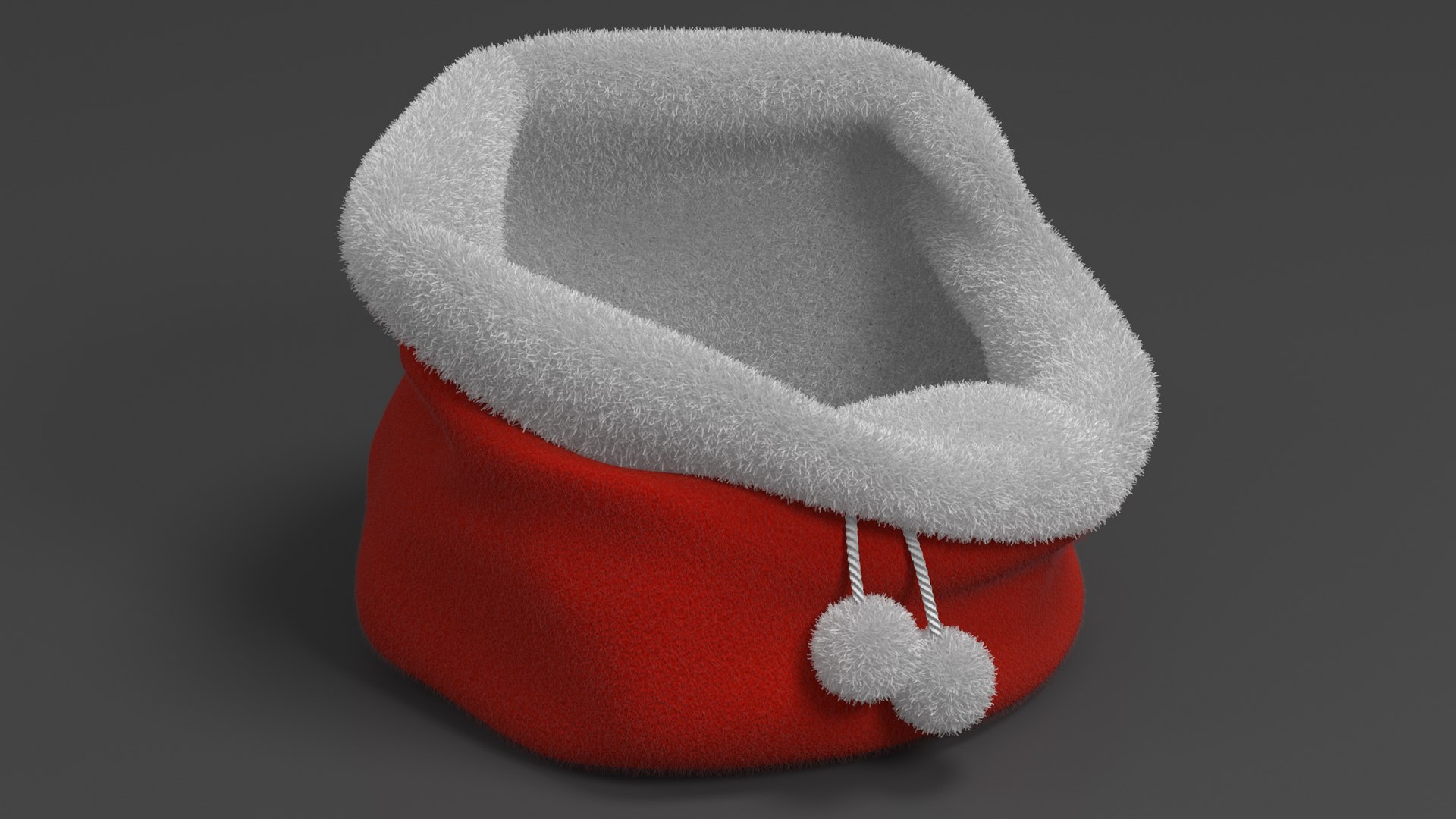 3D Santa Empty Bag Fur - TurboSquid 2195605