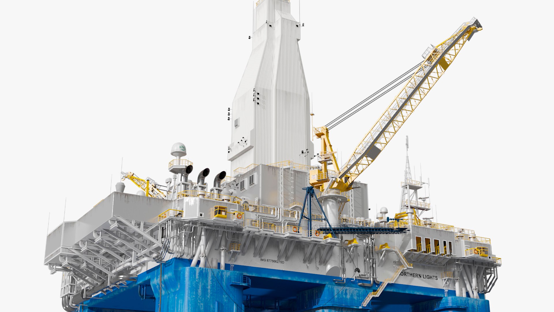 Semi-Submersible Offshore Oil Rig Platform Rigged 3D Model - TurboSquid ...