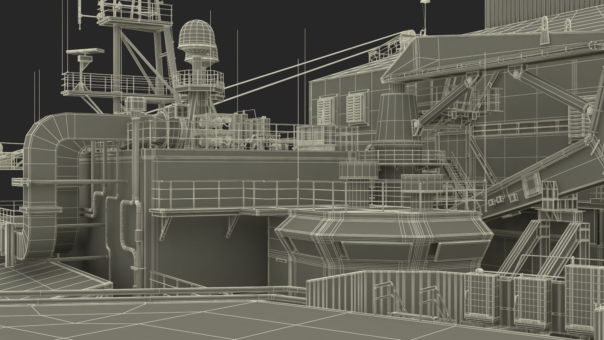 Semi-Submersible Offshore Oil Rig Platform Rigged 3D Model - TurboSquid ...