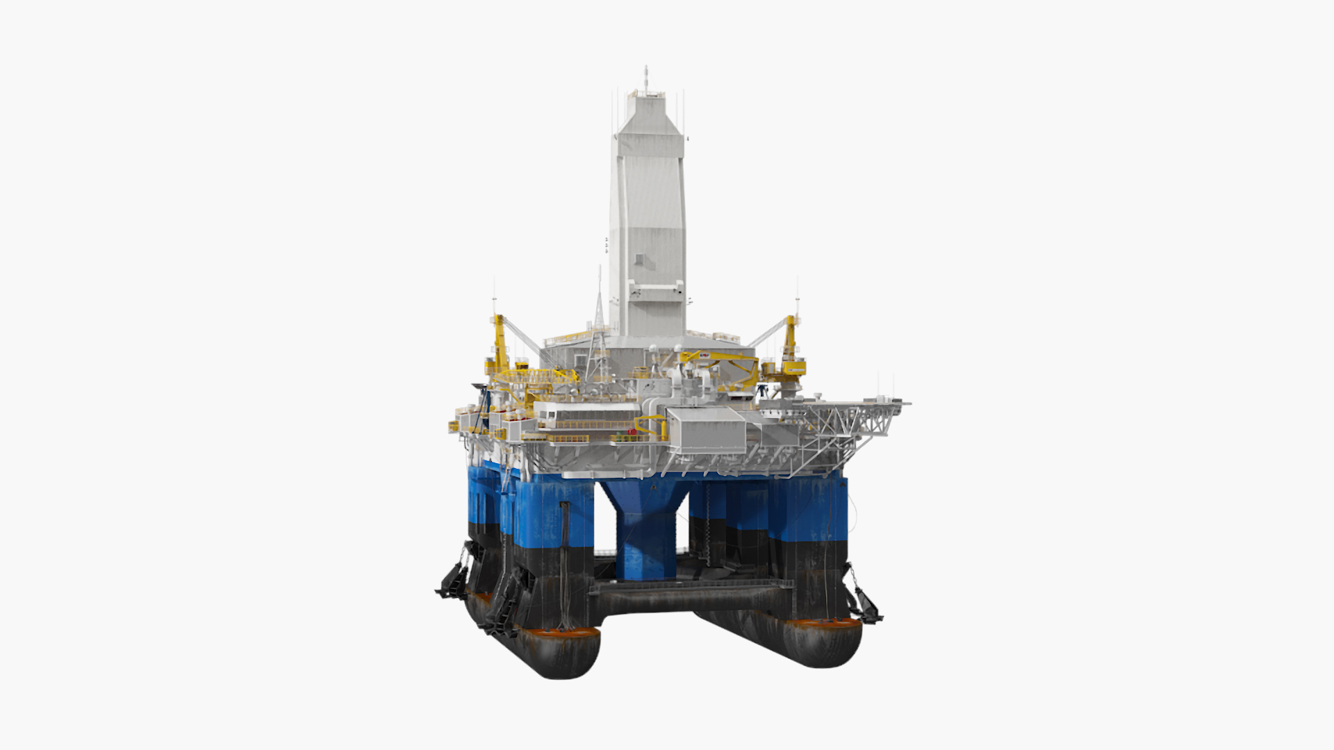 Semi-Submersible Offshore Oil Rig Platform Rigged 3D Model - TurboSquid ...