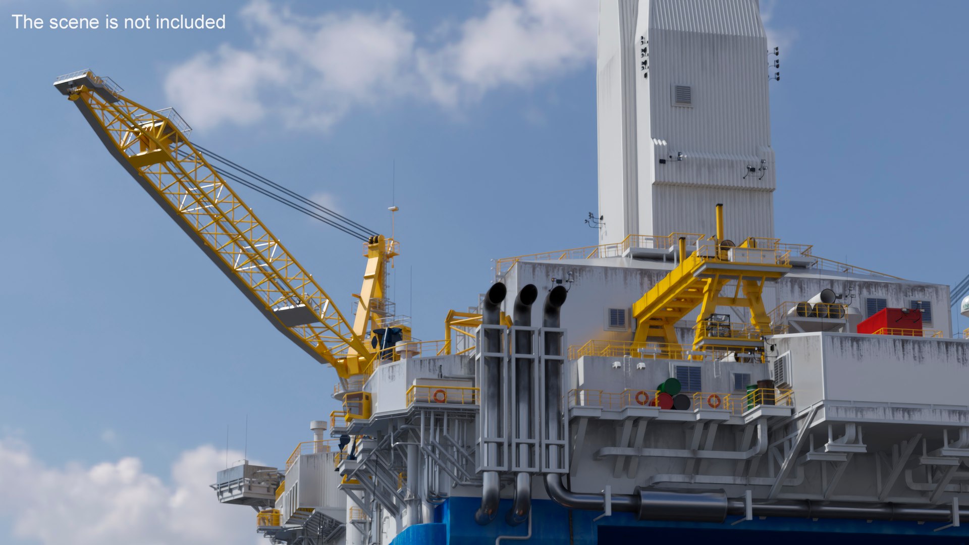 Semi-Submersible Offshore Oil Rig Platform Rigged 3D Model - TurboSquid ...