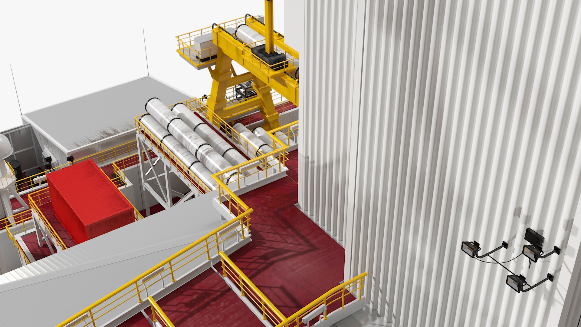 Semi-Submersible Offshore Oil Rig Platform Rigged 3D Model - TurboSquid ...