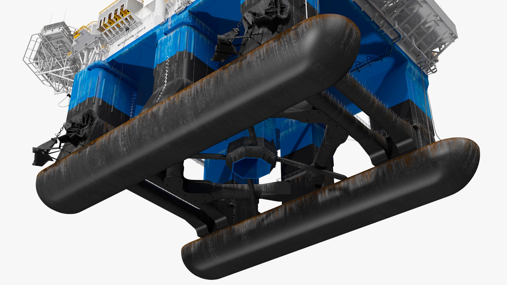 Semi-Submersible Offshore Oil Rig Platform Rigged 3D Model - TurboSquid ...