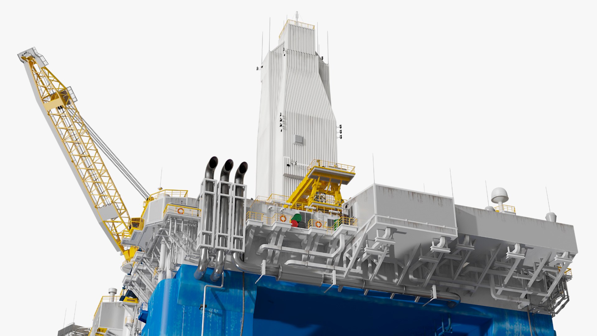 Semi-Submersible Offshore Oil Rig Platform Rigged 3D Model - TurboSquid ...