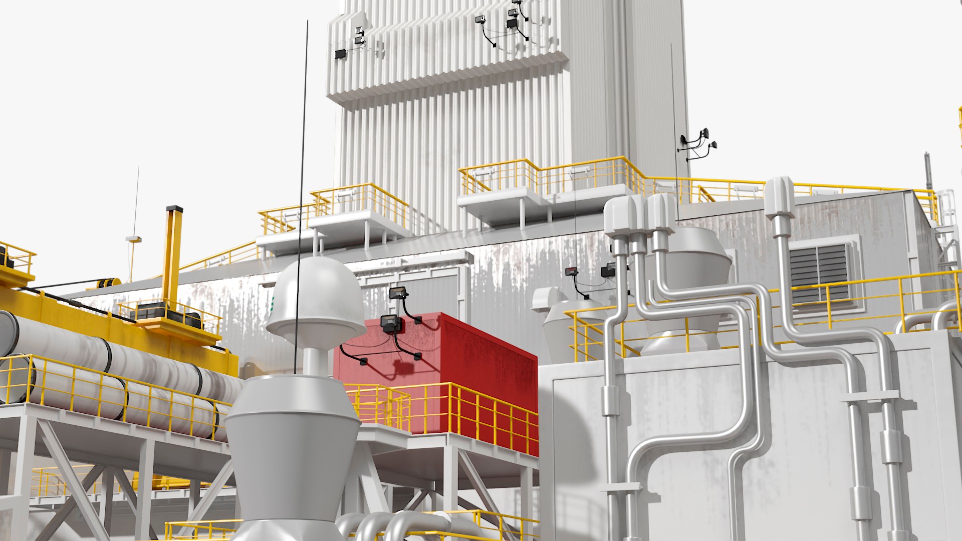 Semi-Submersible Offshore Oil Rig Platform Rigged 3D Model - TurboSquid ...