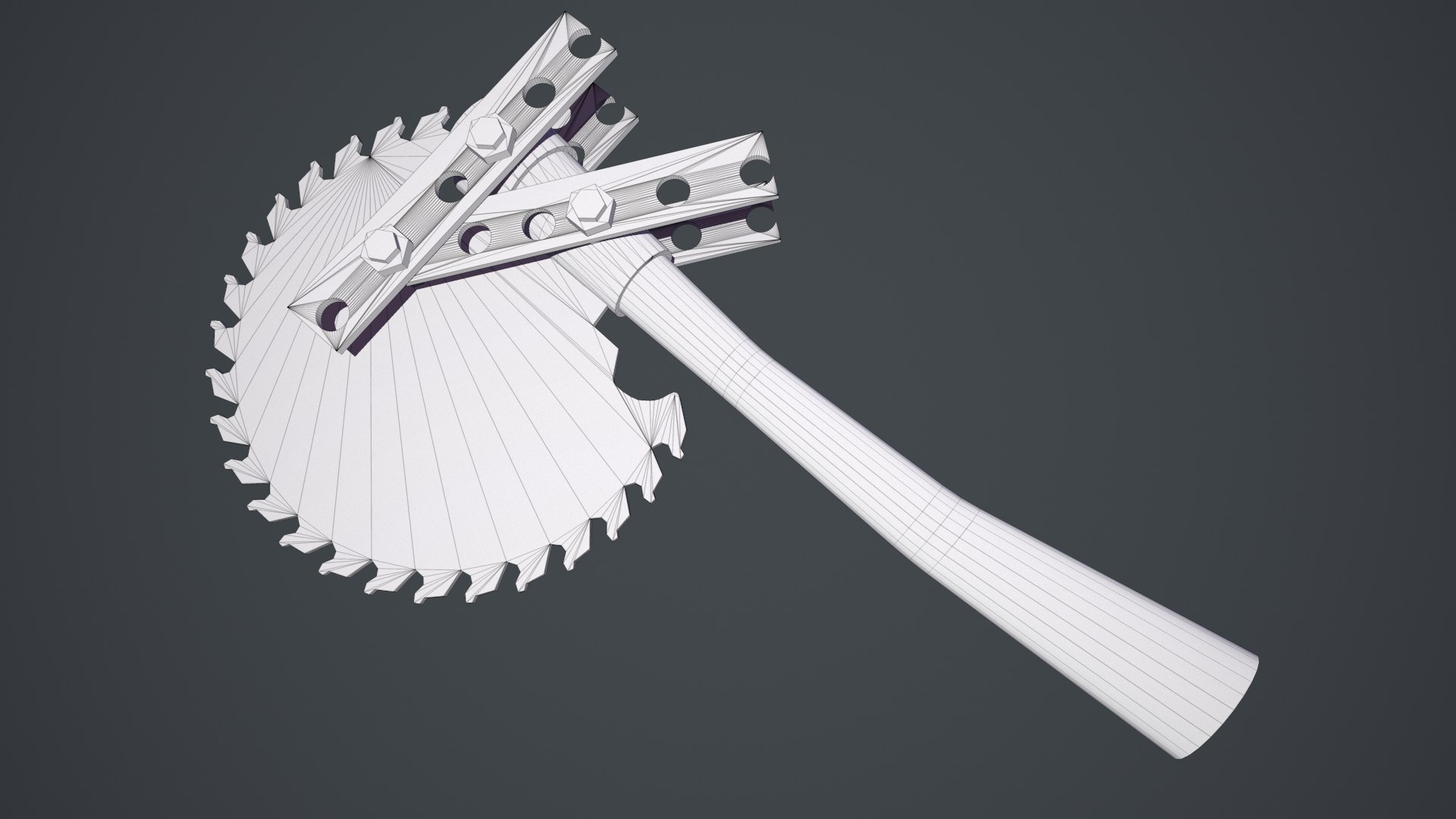 3D Model SAW AXE For Zombie Games - TurboSquid 1970020