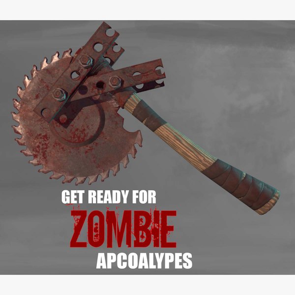 modelo 3d SAW AXE for zombie games - TurboSquid 1970020