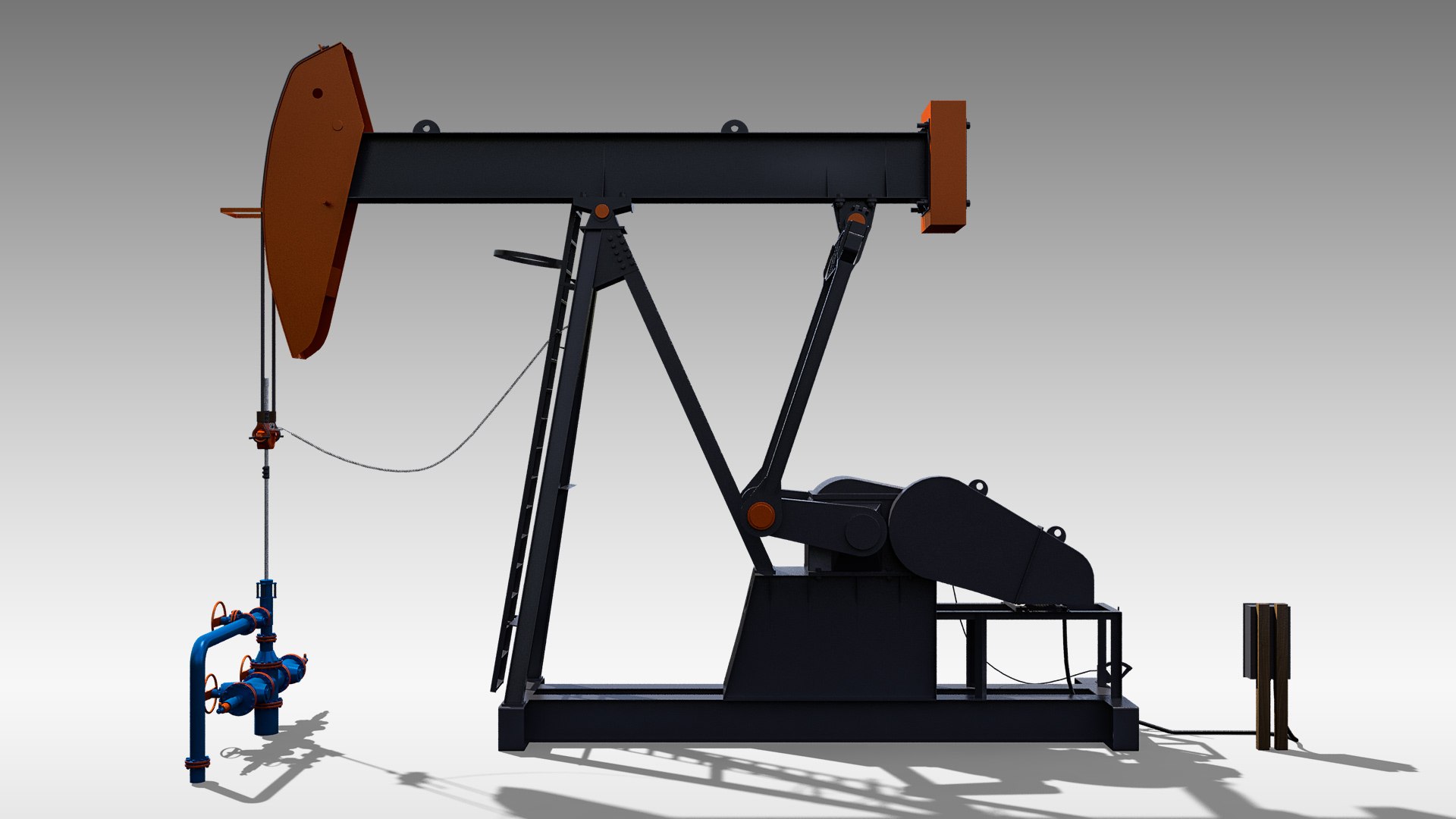 3D beam balanced pumpjack - TurboSquid 1675904