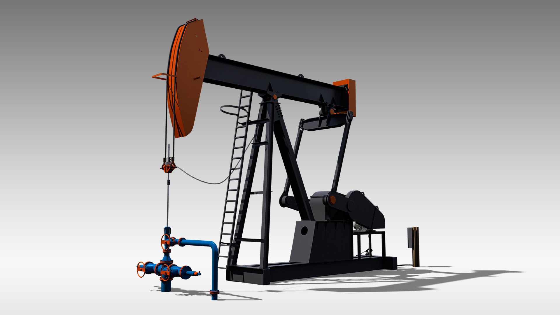 3D beam balanced pumpjack - TurboSquid 1675904