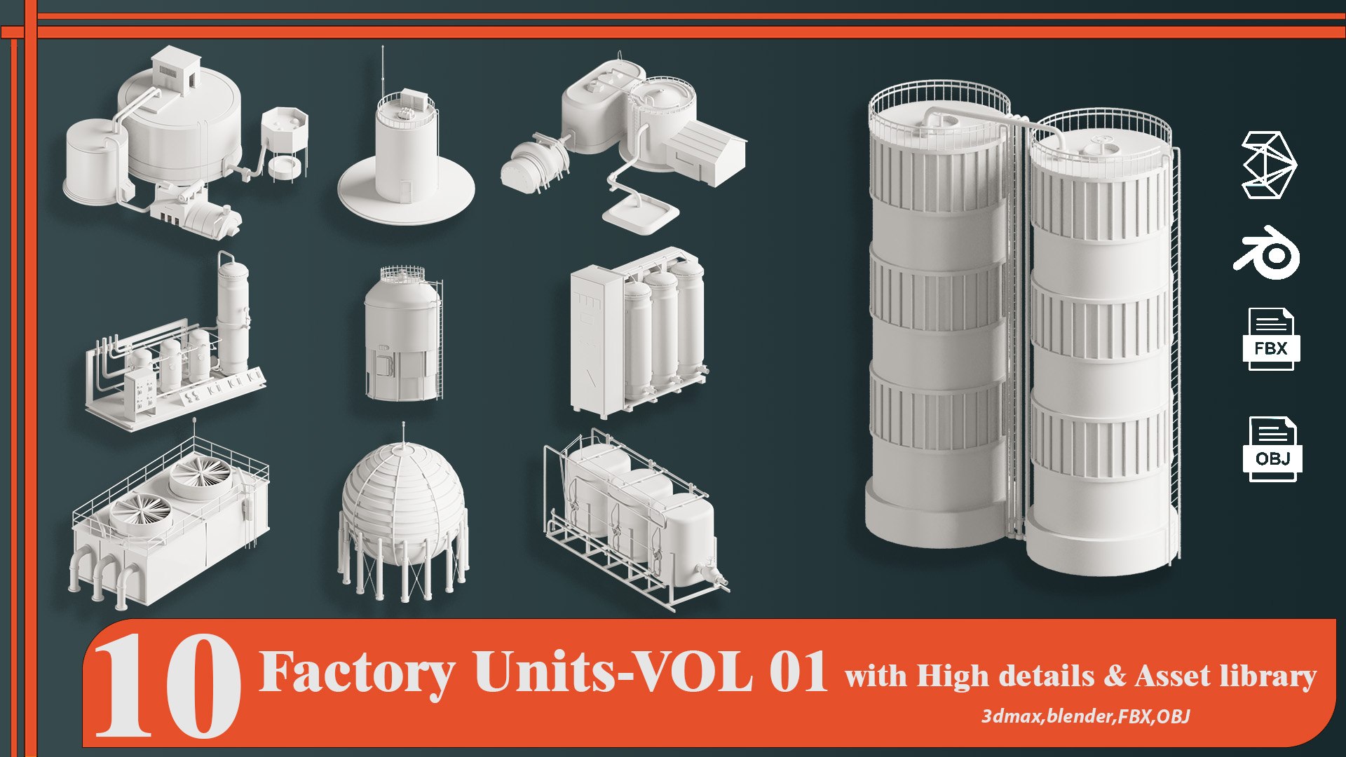 Factory Units-VOL01 3D Model - TurboSquid 2225676