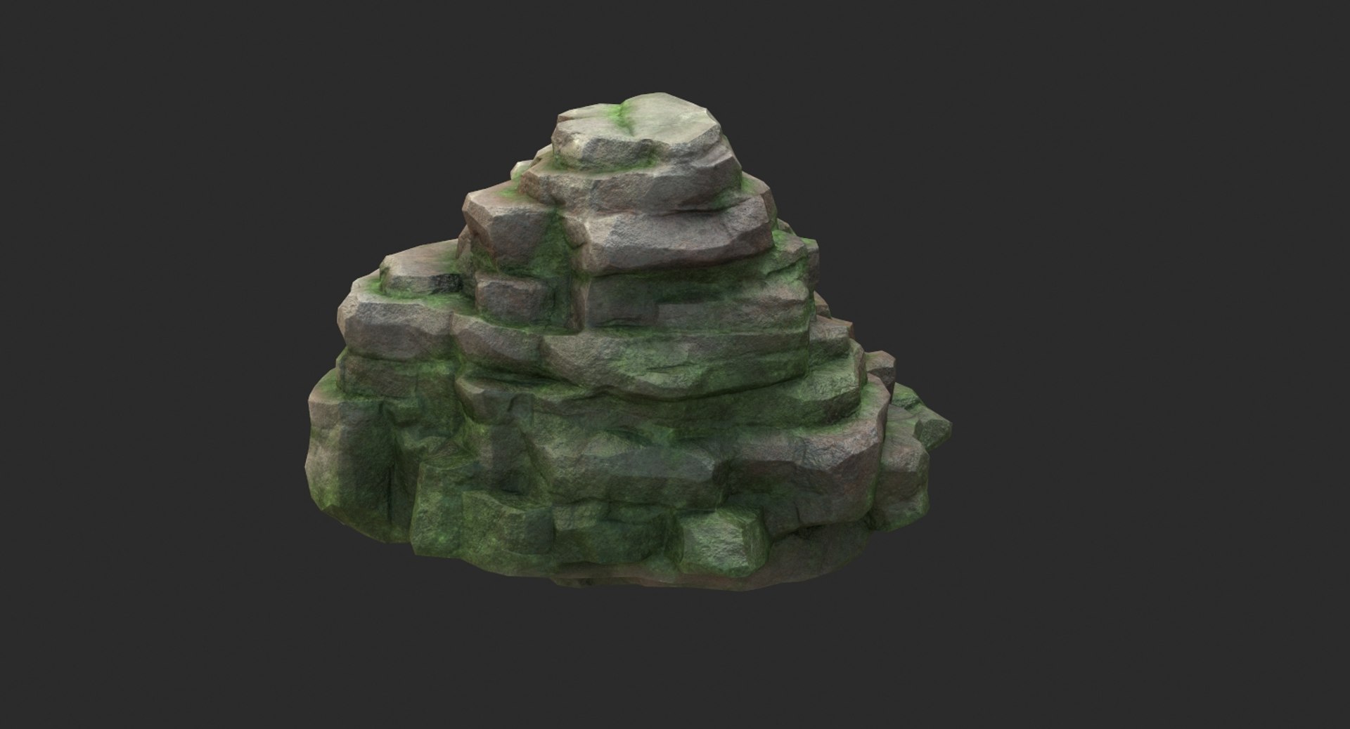 Mossy Cliff 3D Model - TurboSquid 1318534