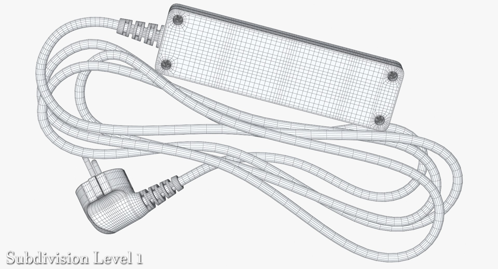 Electrical Extension Cord Europe 3d Model