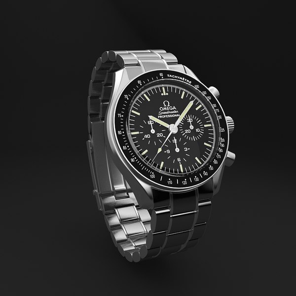 3d model watch mens omega