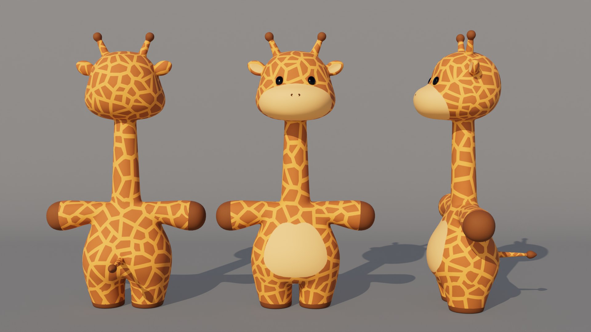 3D Rigged Cartoon Giraffe Model - TurboSquid 2242193