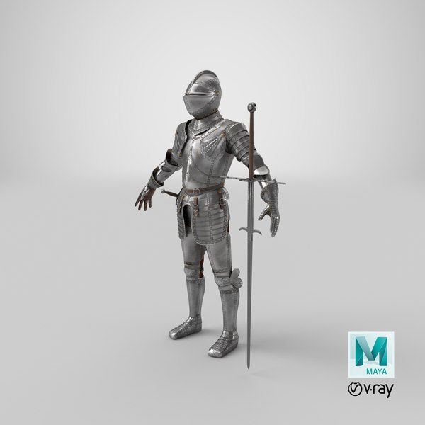 Medieval knight plate armor 3D model - TurboSquid 1521107