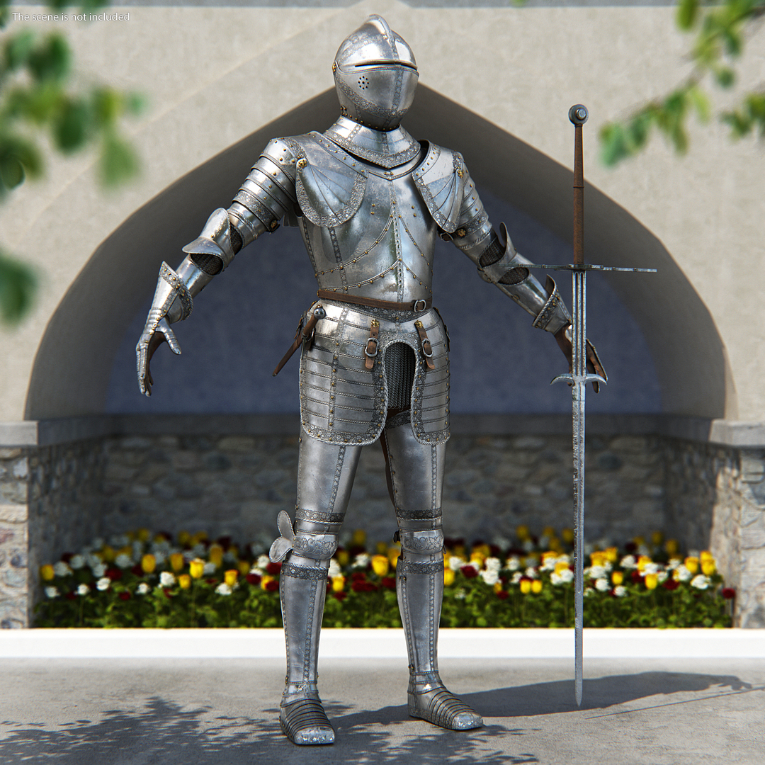 Medieval knight plate armor 3D model - TurboSquid 1521107