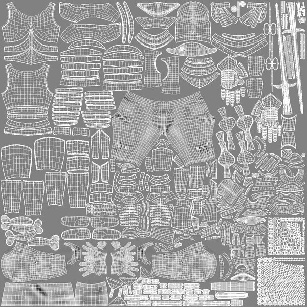 Medieval knight plate armor 3D model - TurboSquid 1521107