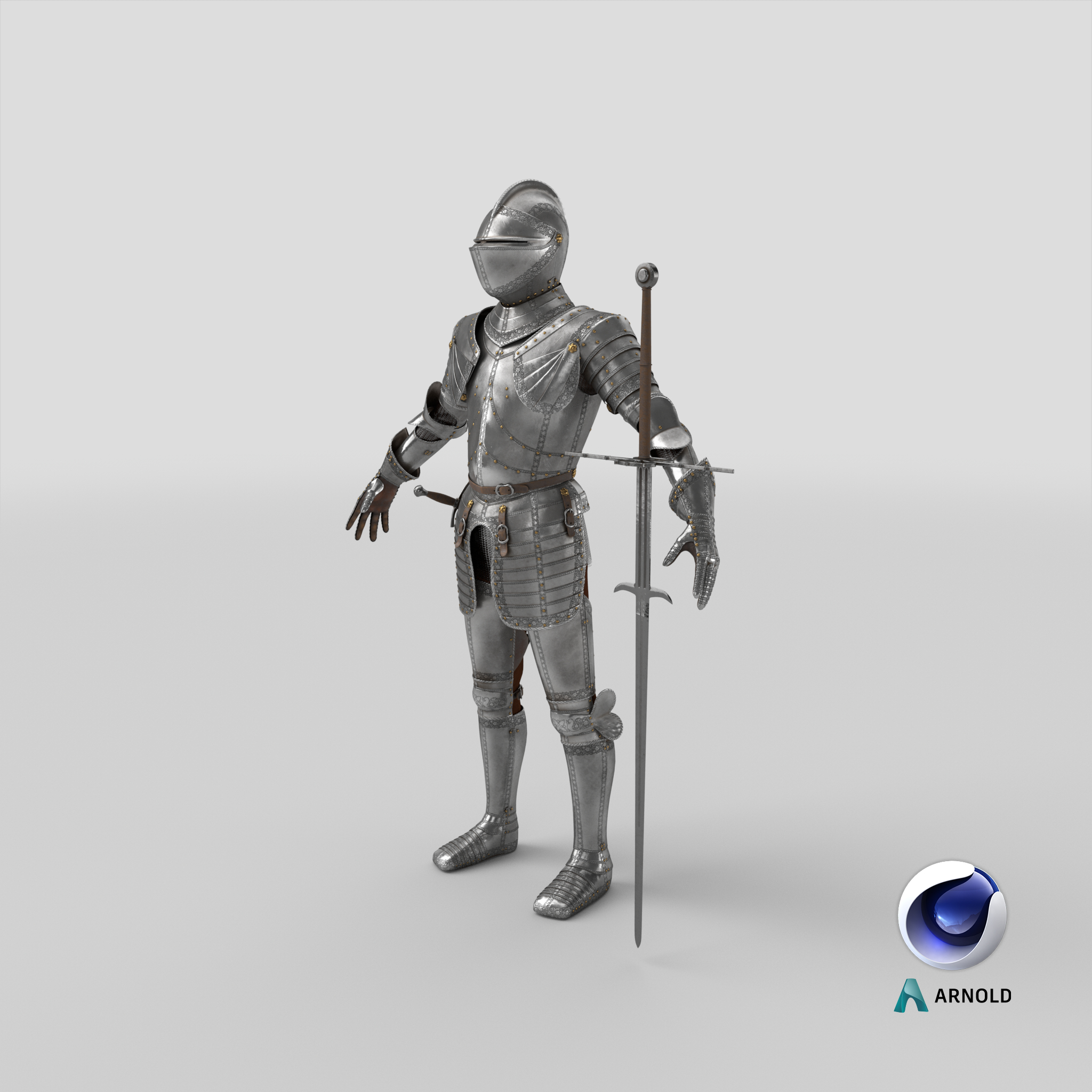 Medieval knight plate armor 3D model - TurboSquid 1521107