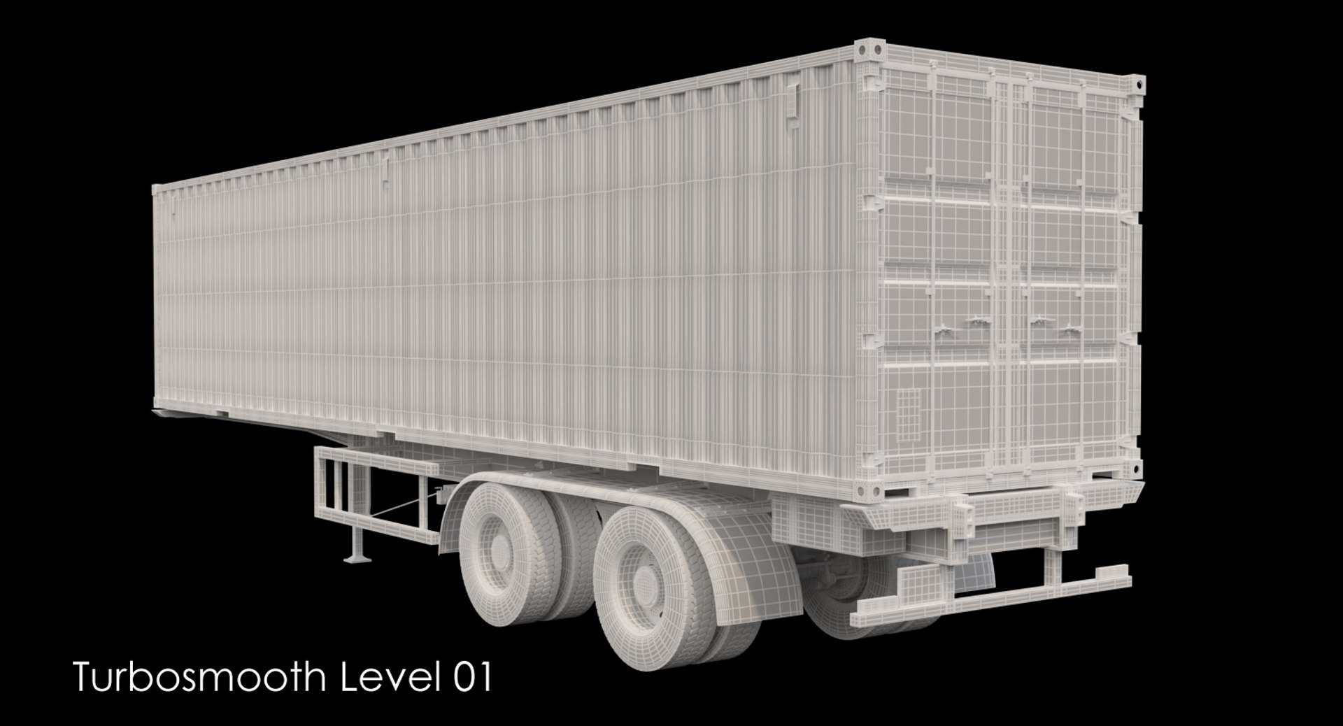 3D 40ft trailer container model - TurboSquid 1382198
