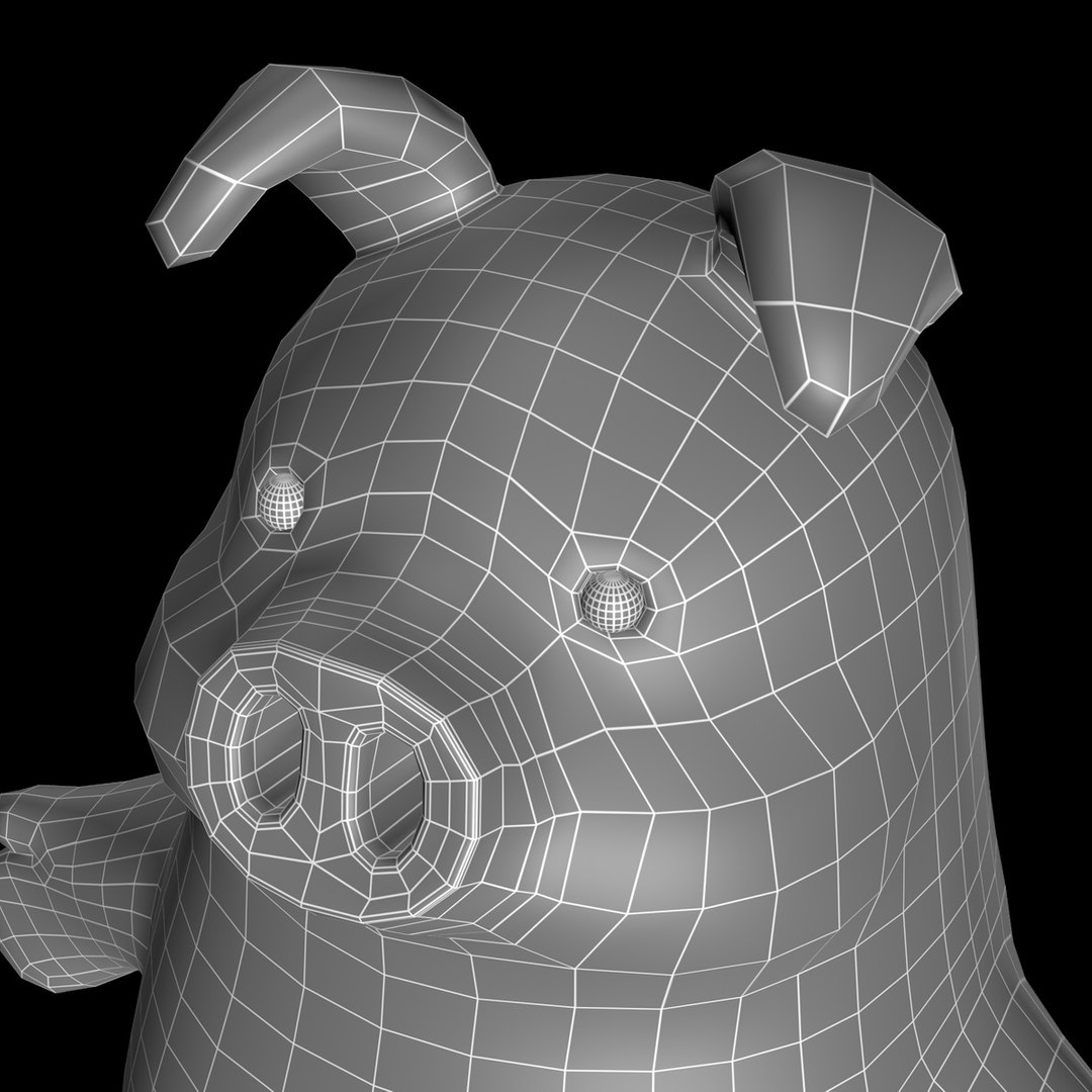 3d Toon Pork Character Model
