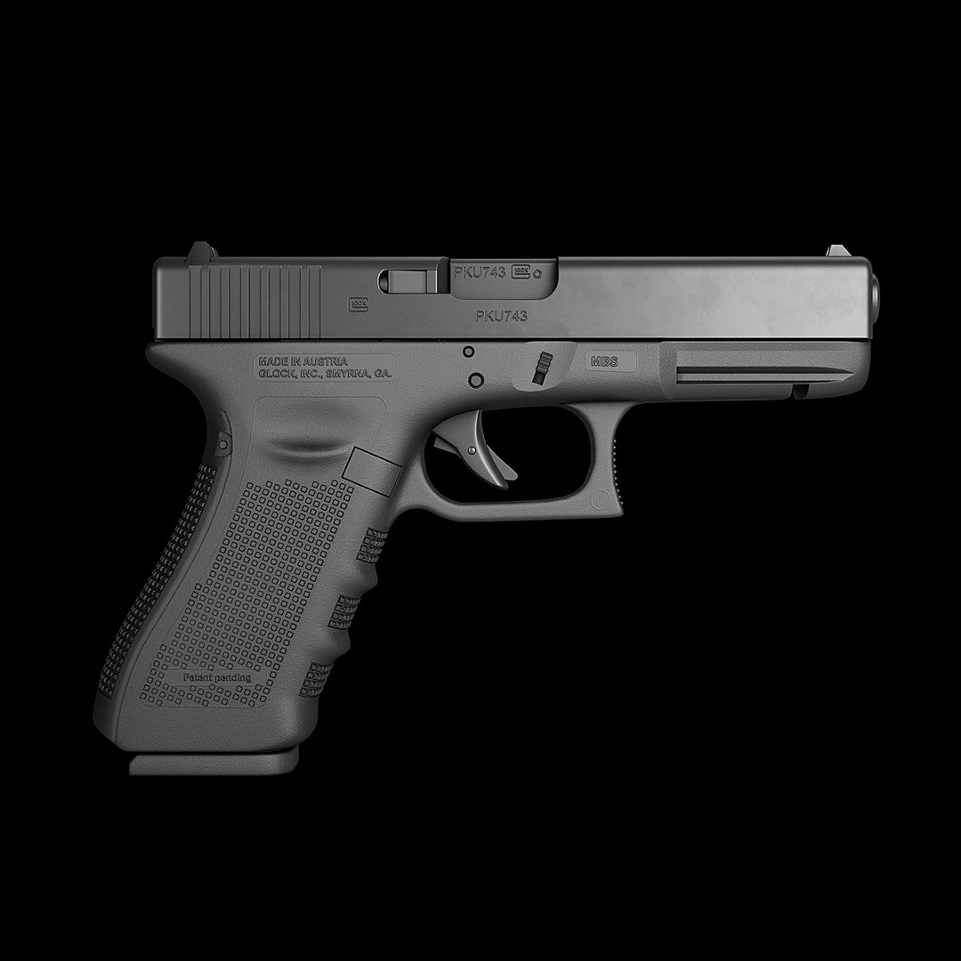 3ds Max Glock 17 9mm Pistol