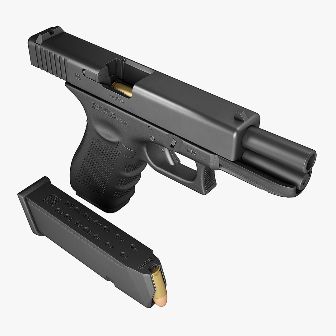 3ds Max Glock 17 9mm Pistol